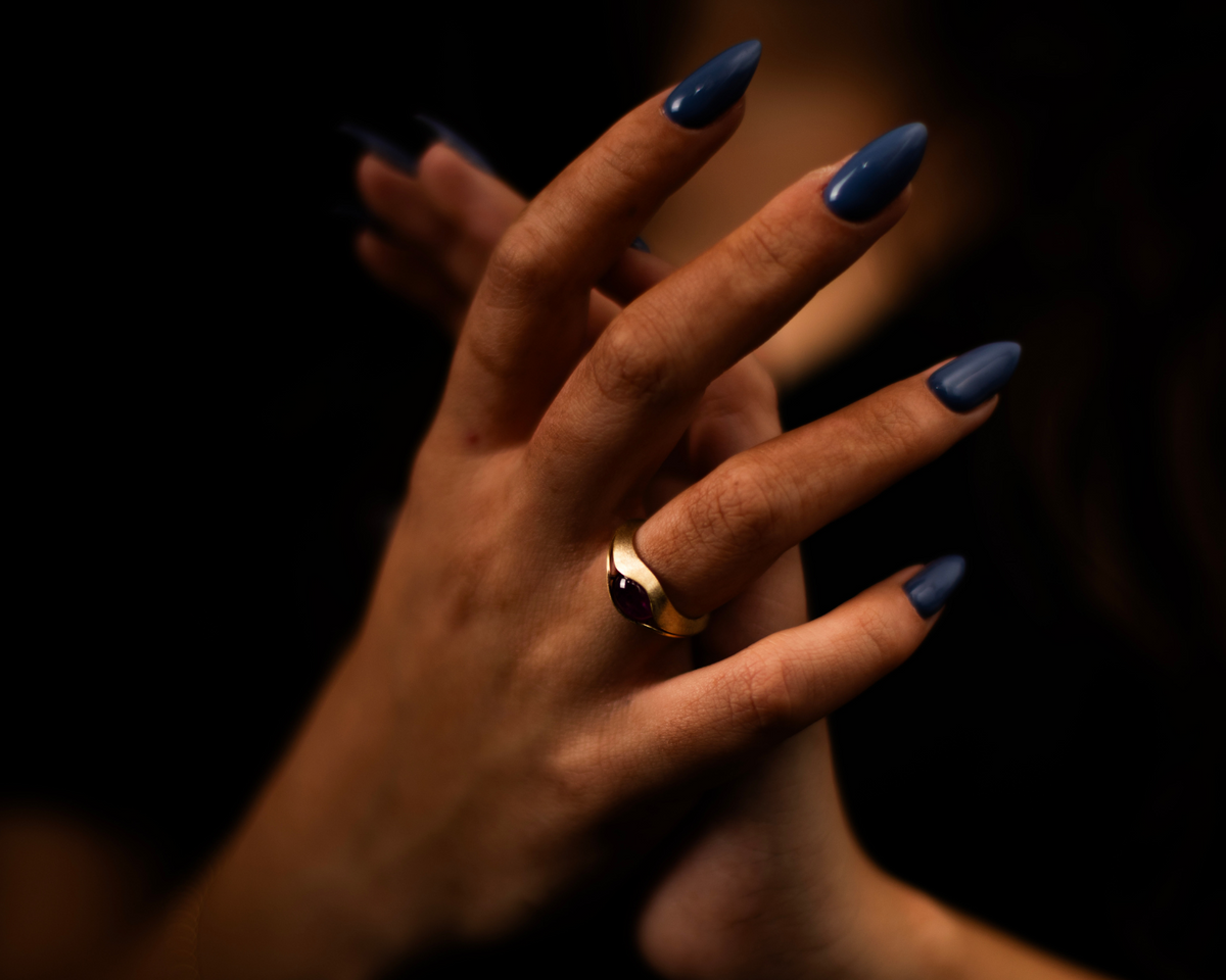 The Hellenistic Revival- Ruby Gold Ring– LAYANI Fine Jewelry